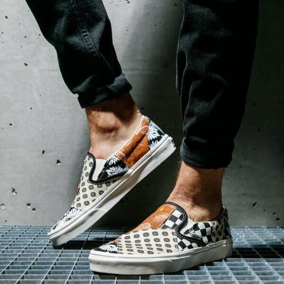 Vans | Shoes | Mens Vans Classic Slipon Tiger Patchwork Size 75 | Poshmark